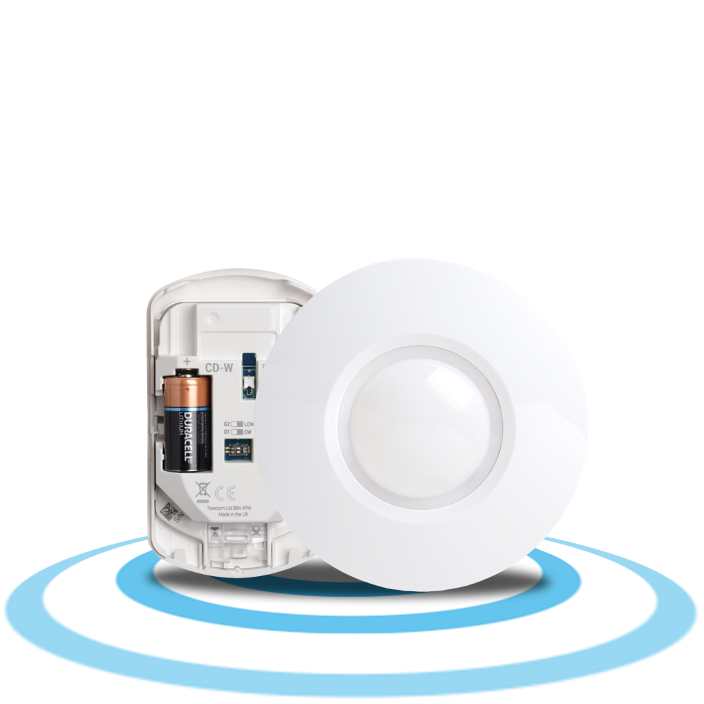 Texecom Ricochet Wireless CD-W Ceiling Mount Quad Dual Tech PIR GDE ...