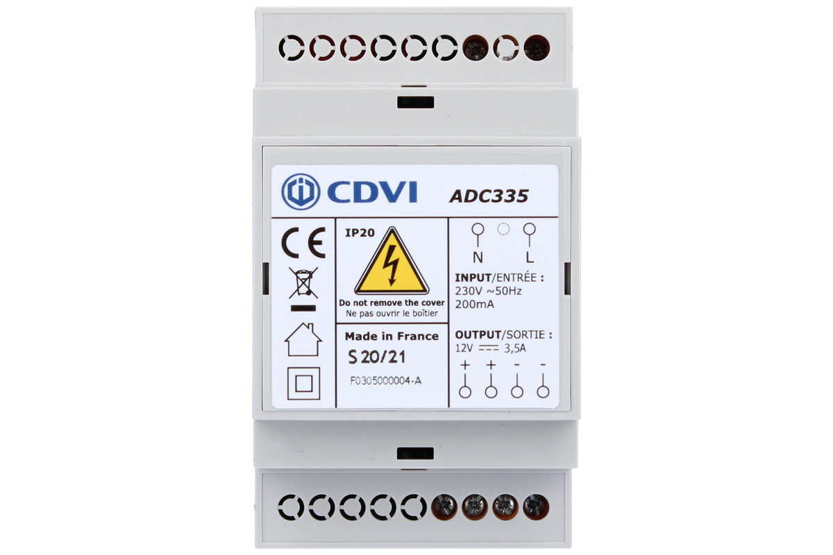 CDVI ADC335 12Vdc 3.5A switch mode power supply - Medway Security Wholesale