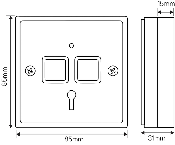 CQR Panic Button | Electronic | Grade 2/3 | White | Key Resettable ...